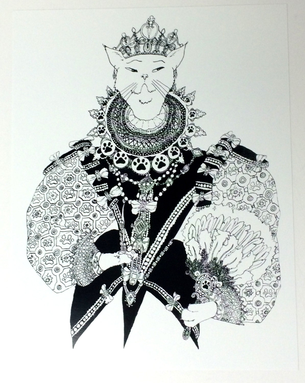 Cat Art Print Cat Drawing Gifts for Cat Lovers Gifts for - Etsy