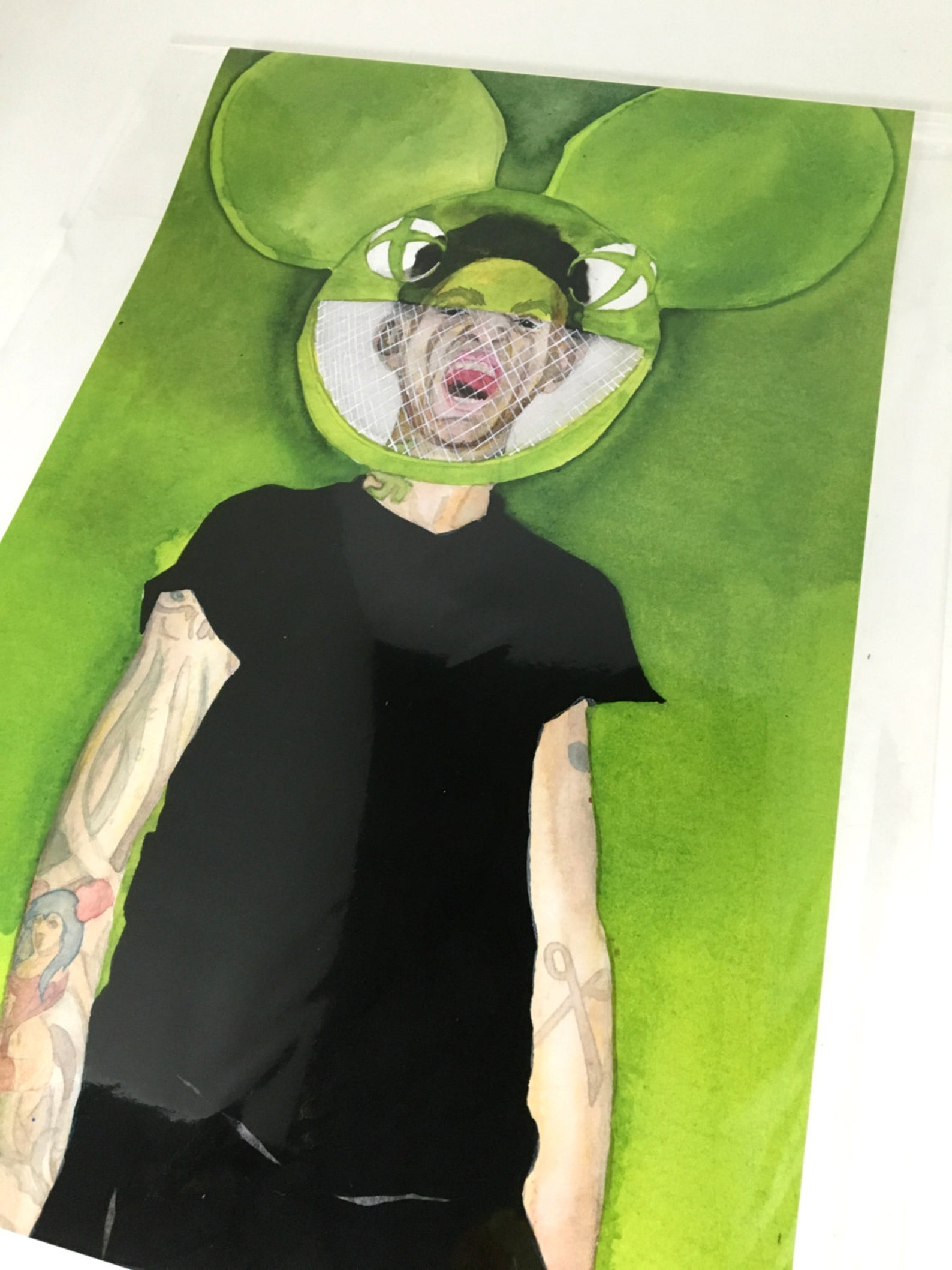 Deadmaus5 Watercolor Art Print Gift for DJ Dead Maus Wall - Etsy