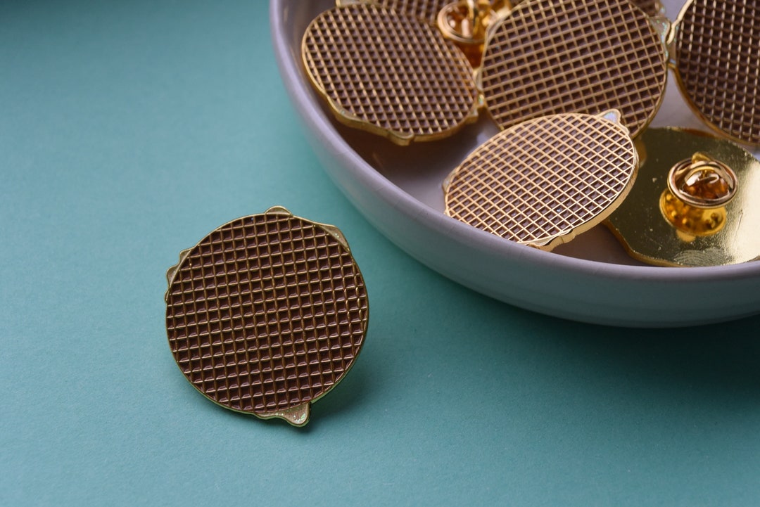 Dutch Syrup Waffle Enamel Pin - Etsy