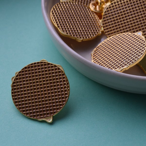 Waffle Enamel Pin - Etsy