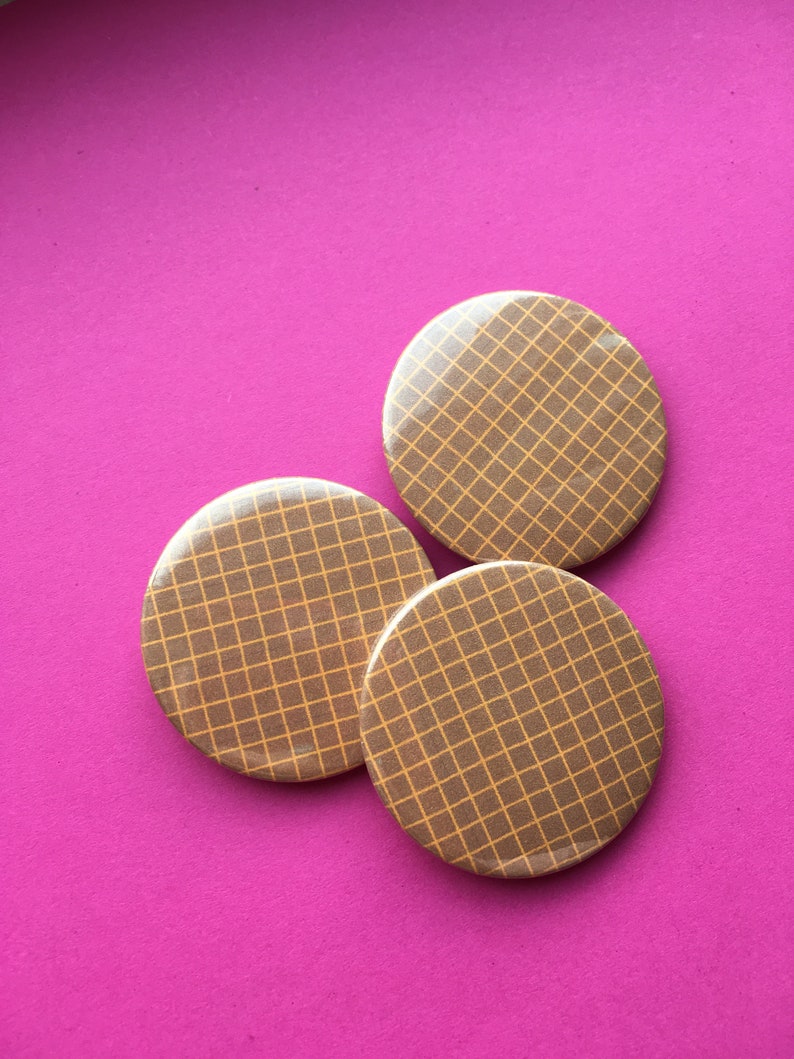 Stroopwafel Button - Dutch Syrup Waffle Pin Badge - Etsy