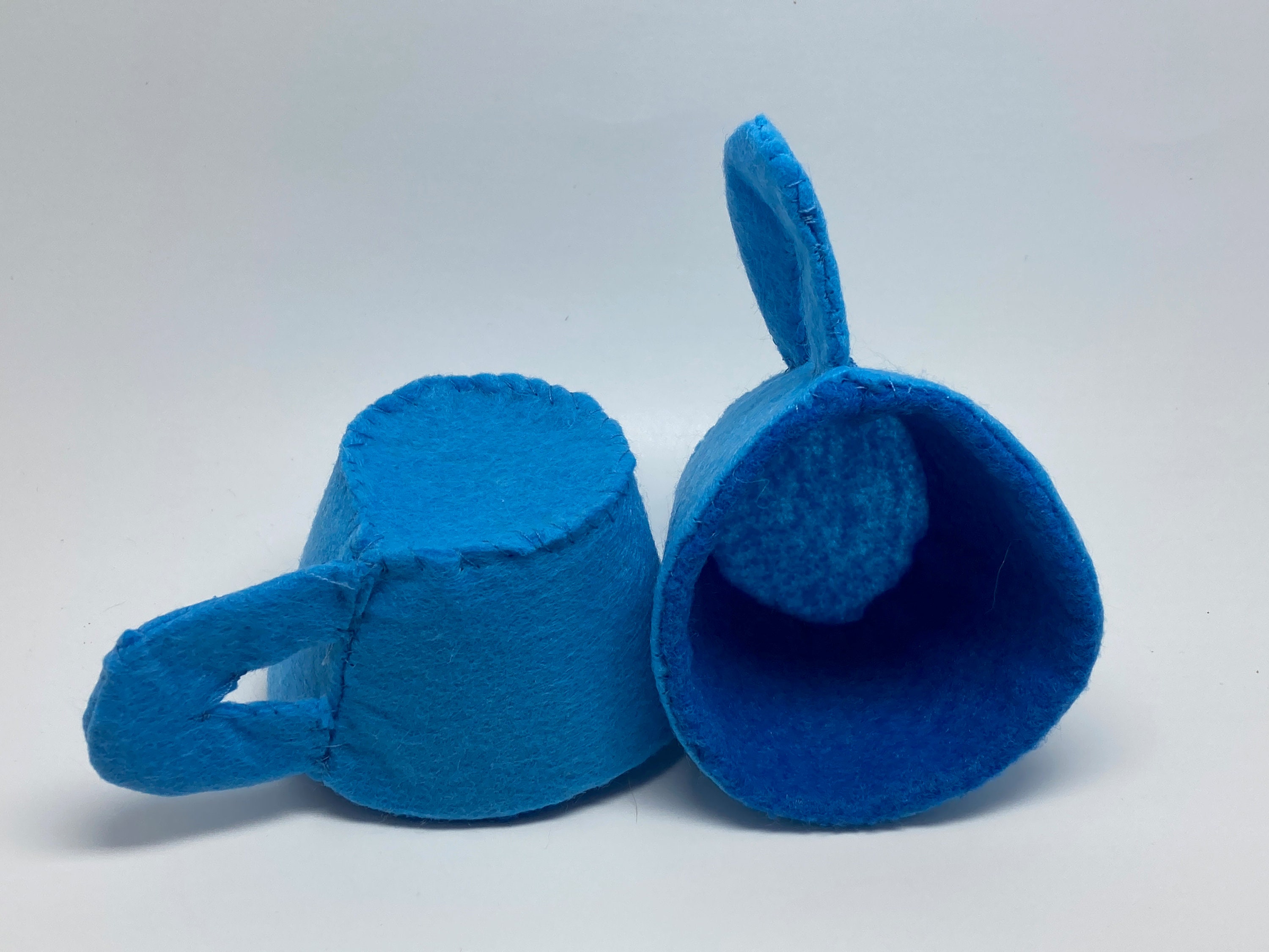 Toy Tea Set Soft Blue Felt Daisy Pattern, Tea Pot and 2 Tea Cups - Etsy