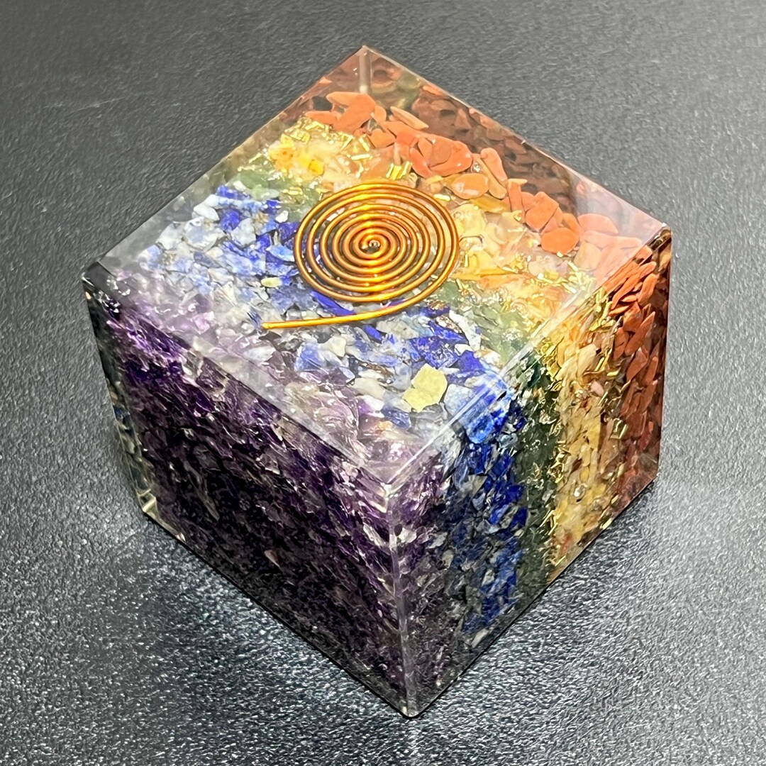 7 Chakras Stones and Crystals Resin Cube Gemstone Decor Wholesale ...