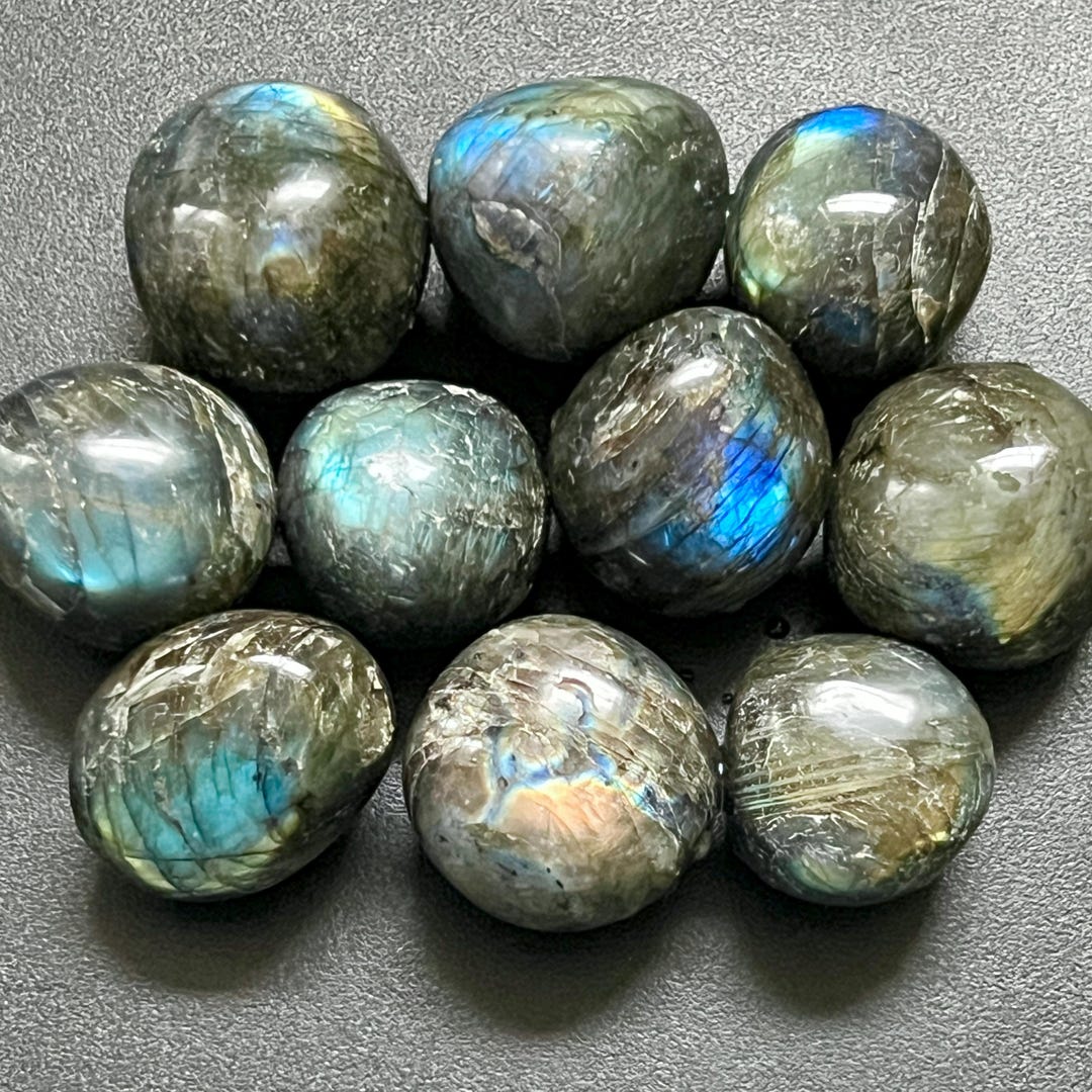 Labradorite Flashy Extra Quality Large Tumbled 3 Pcs or 1 LB One Pound ...