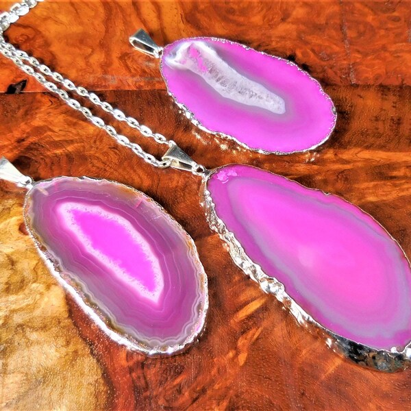 Pink Crystal Pendant - Etsy