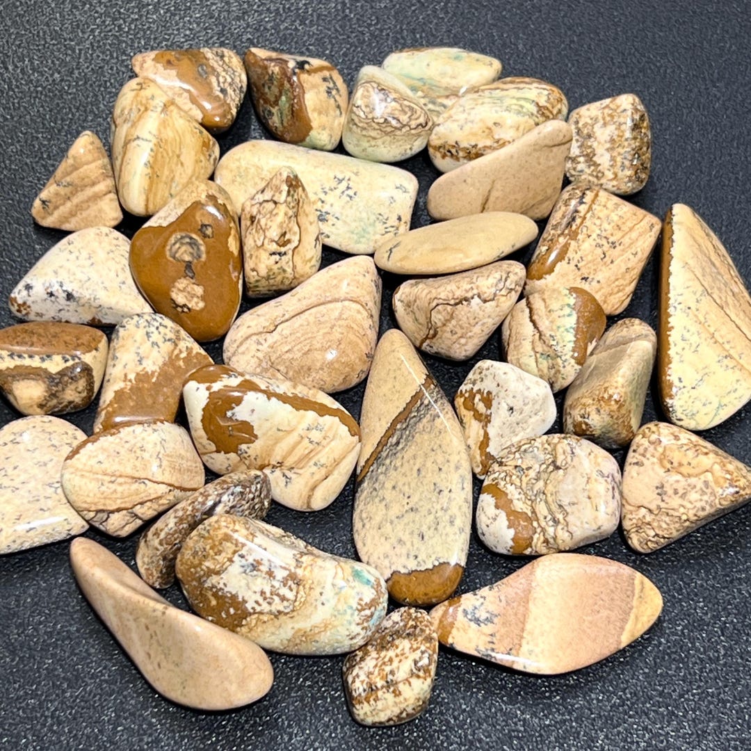 Picture Jasper Tumbled Stones (by the Piece or Pound) Wholesale Bulk ...