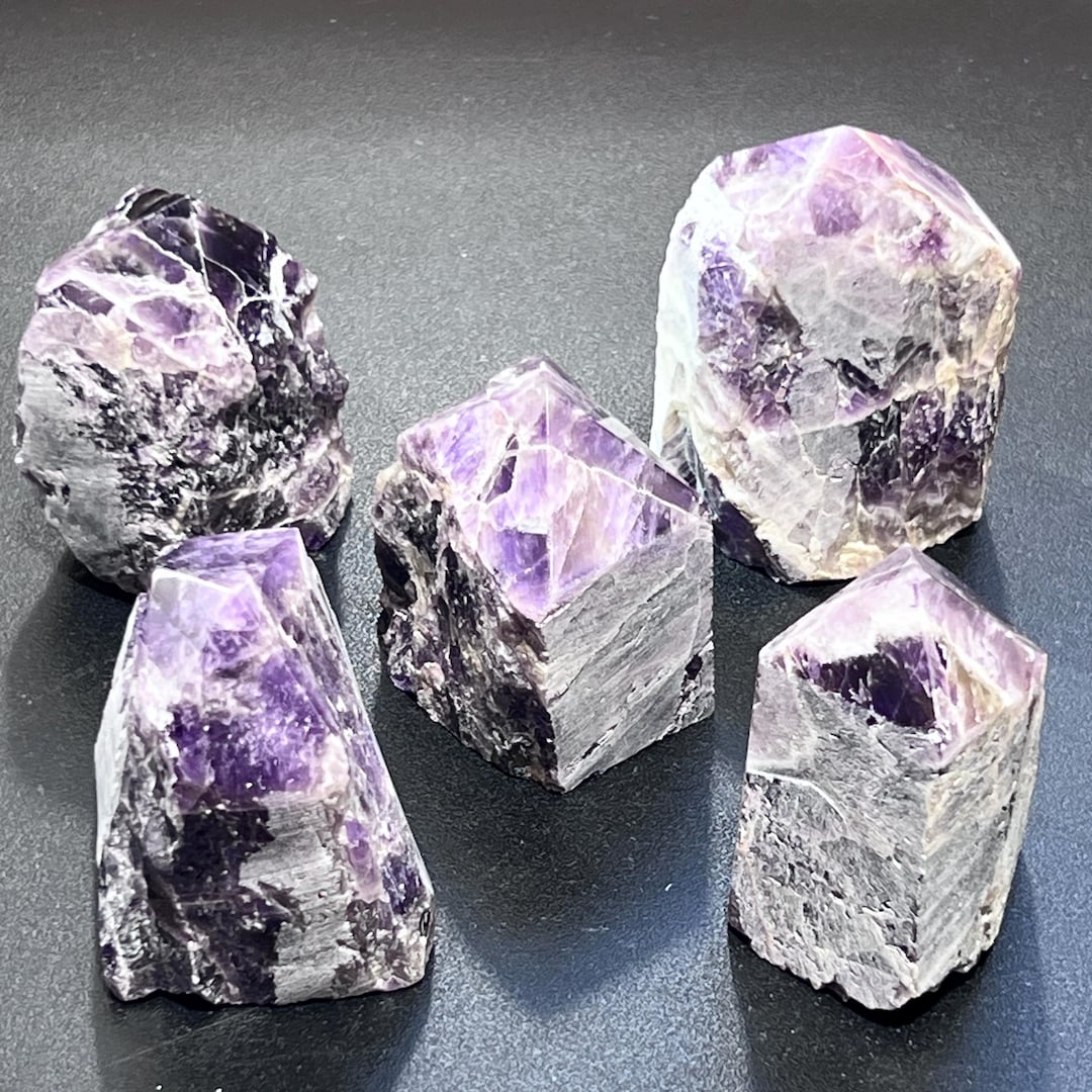 Banded Amethyst Crystal Point Tower Carving Gemstone Home Decor Supply ...
