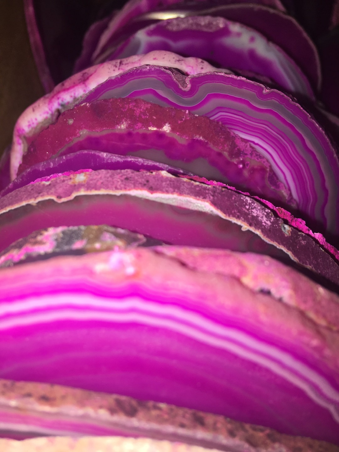 Agate Slice 6 7 Inches Long Size 7 Grade A Round Natural Crystal Slab ...