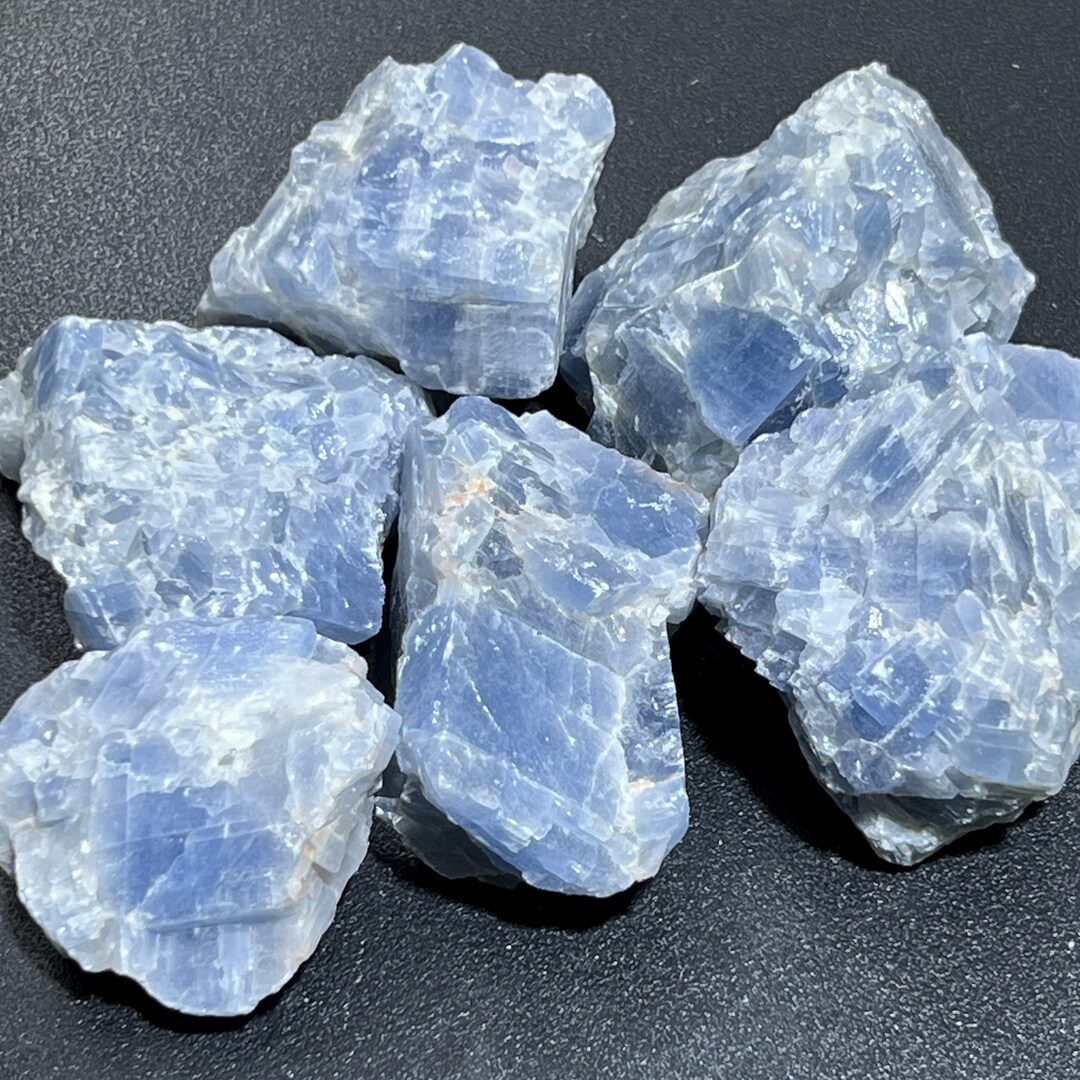 Blue Calcite Crystal Rough Raw Stones (by the Piece or Pound) Wholesale ...
