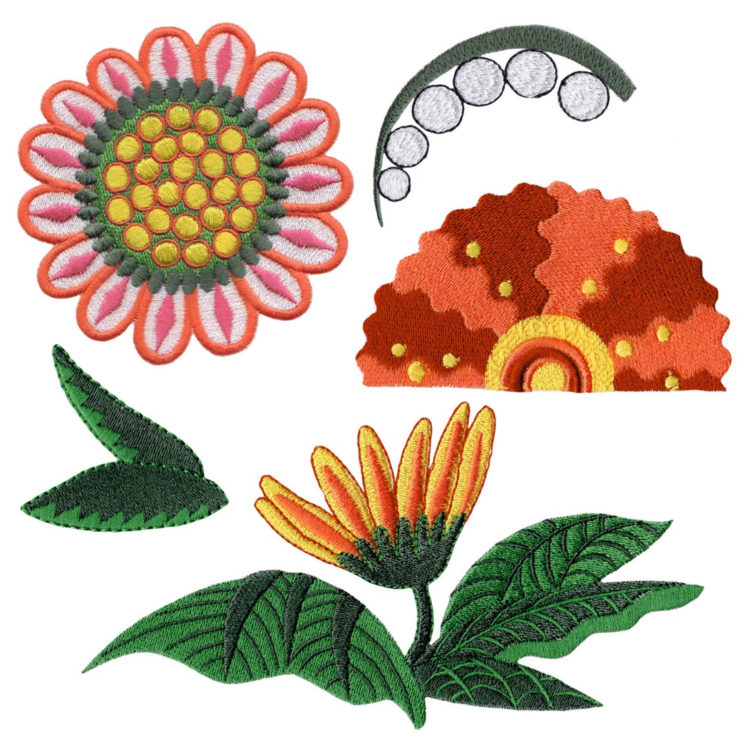 Great Life Flower Grouping 2 Embroidery Designs for Weddings & Special ...