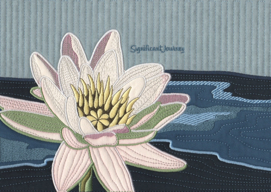 Water Lily Machine Applique Design for Handbags - Etsy
