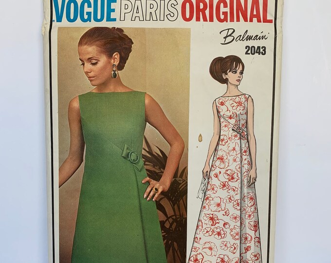 Vogue Paris Original Sewing Pattern #2043 by Balmain A-line Evening ...
