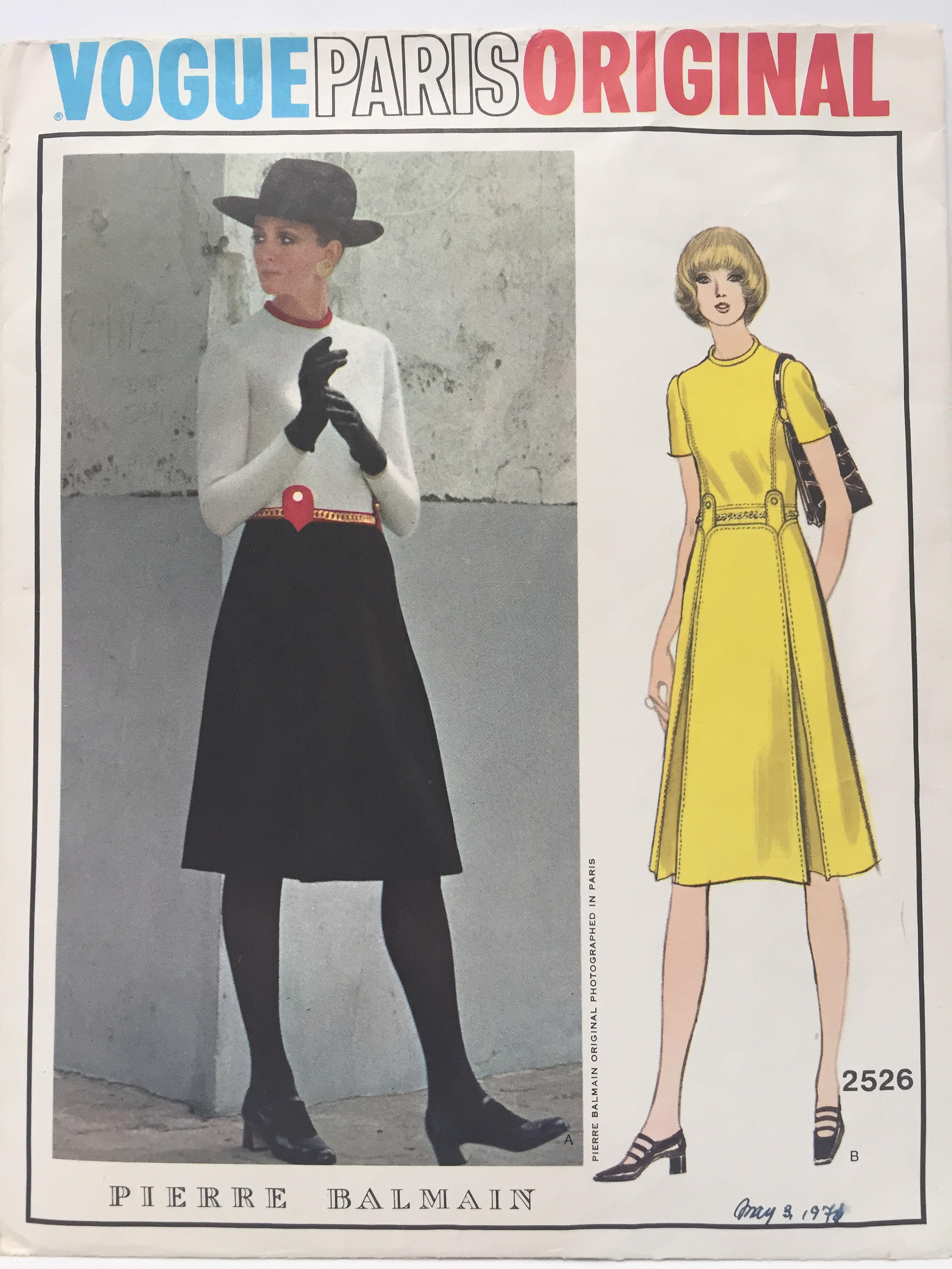 Sewing & Needlecraft Vintage 70s Vogue Paris Original 2526 Balmain Mod ...