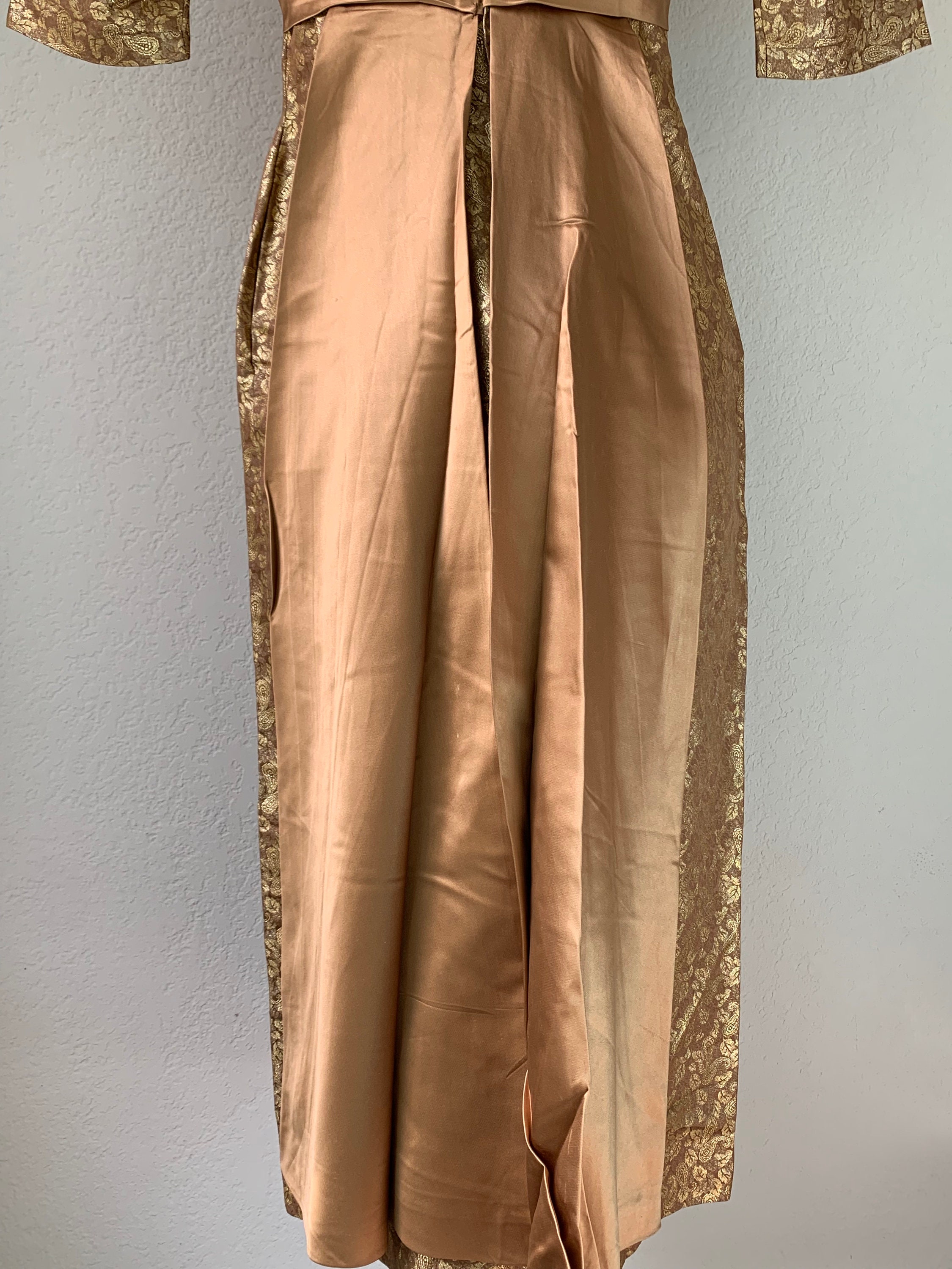 Vintage 1950s Malcolm Charles by Lawrence Gaines Gold Brocade Cocktail ...
