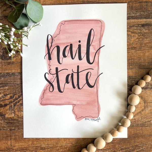 Watercolor State - Etsy