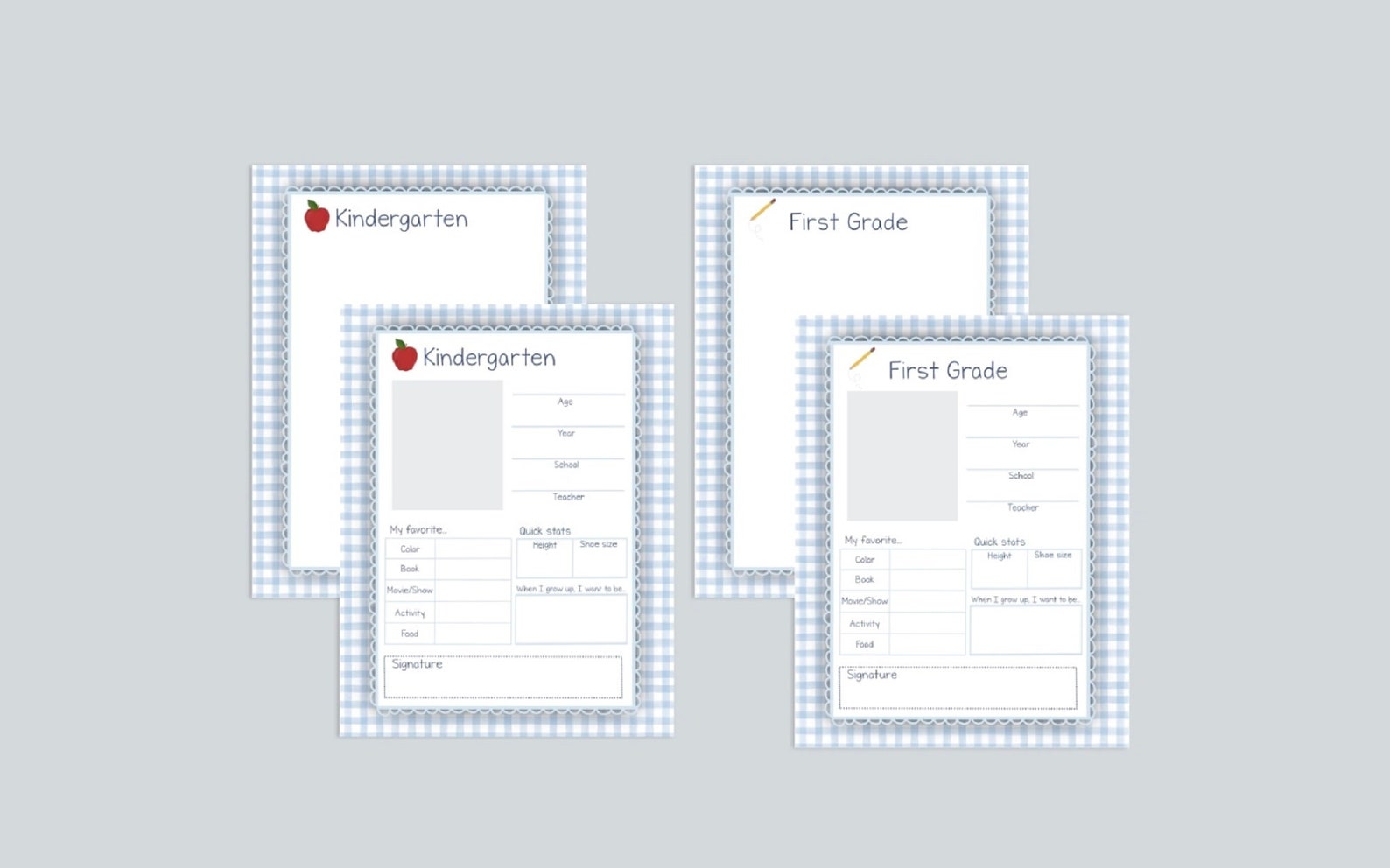 School Memory Book Printable School Scrapbook Pages - Etsy