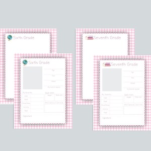 School Memory Book Printable School Scrapbook Pages - Etsy