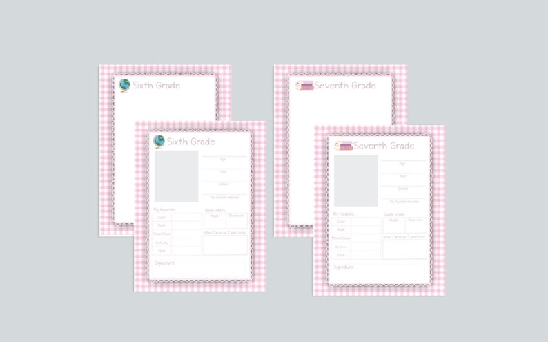 School Memory Book Printable School Scrapbook Pages - Etsy