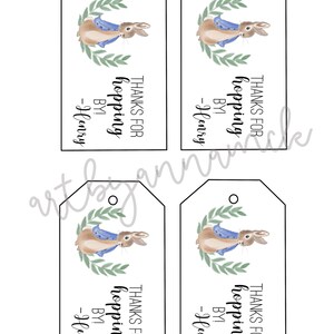 Peter Rabbit Birthday Favor Tags Printable Favor Tags Peter Rabbit ...