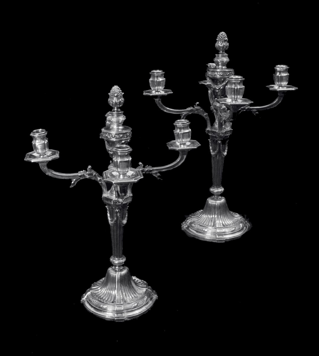 Cardeilhac christofle Two 5-candle French 19th Century 950 - Etsy