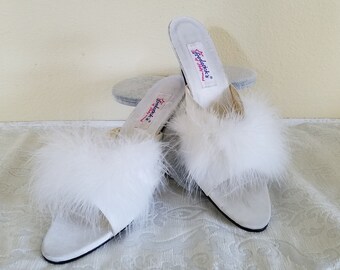 Marabou slippers | Etsy