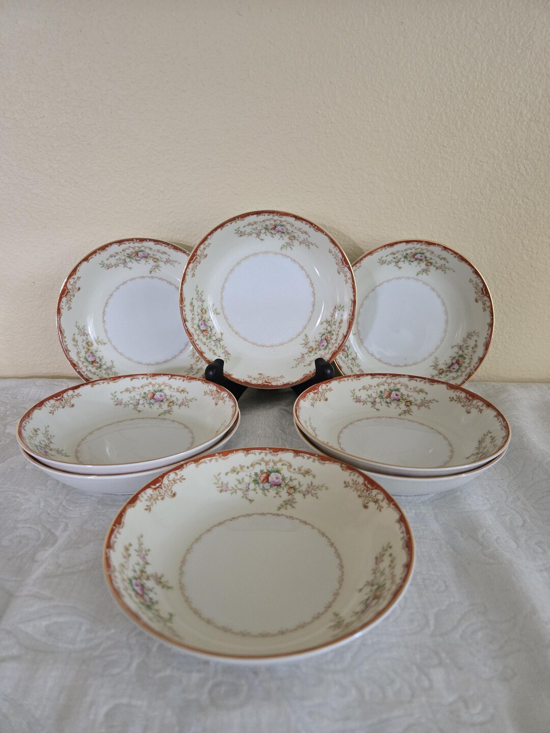 Vintage 1940s Meito China 5 1/4" Fruit Bowls Pattern V2161, Set of 8 ...