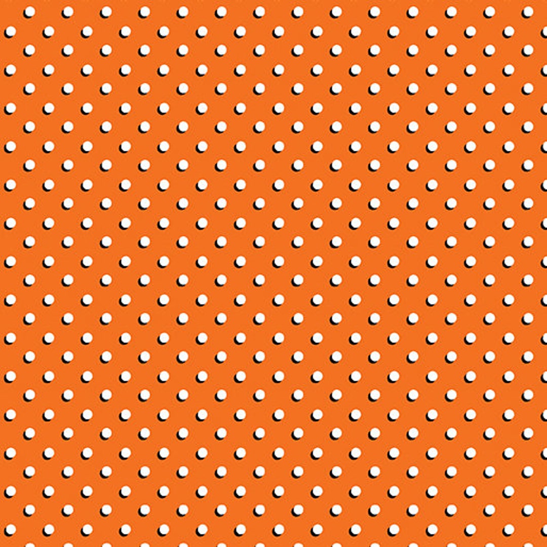 Pop Dot Orange Fabric by the Yard - My Hero Collection - Kanvas Studio ...