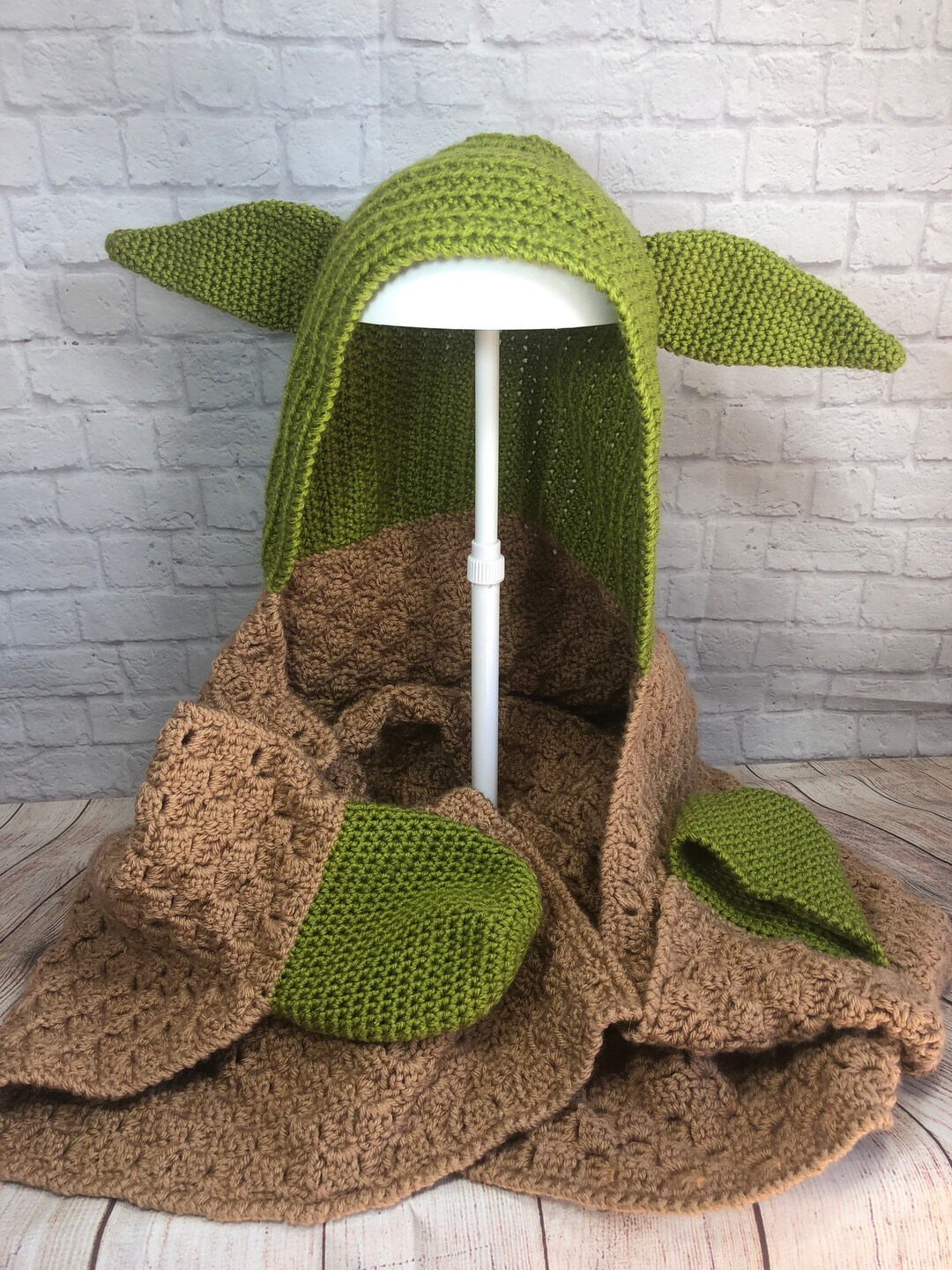 Grogru Hand Crochet Fan Art Child's Hooded Blanket - Etsy