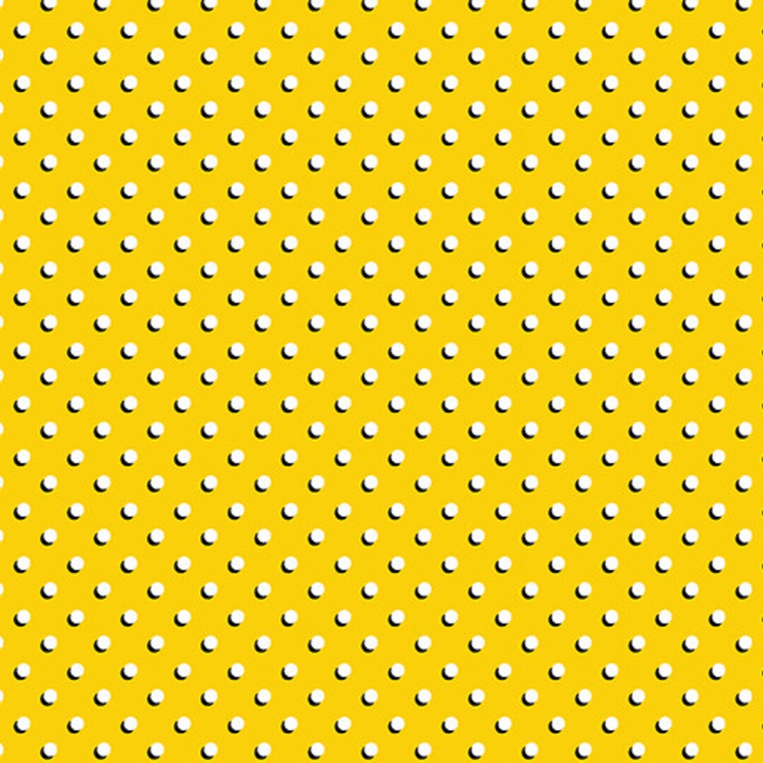 Pop Dot Yellow Fabric by the Yard - My Hero Collection - Kanvas Studio ...