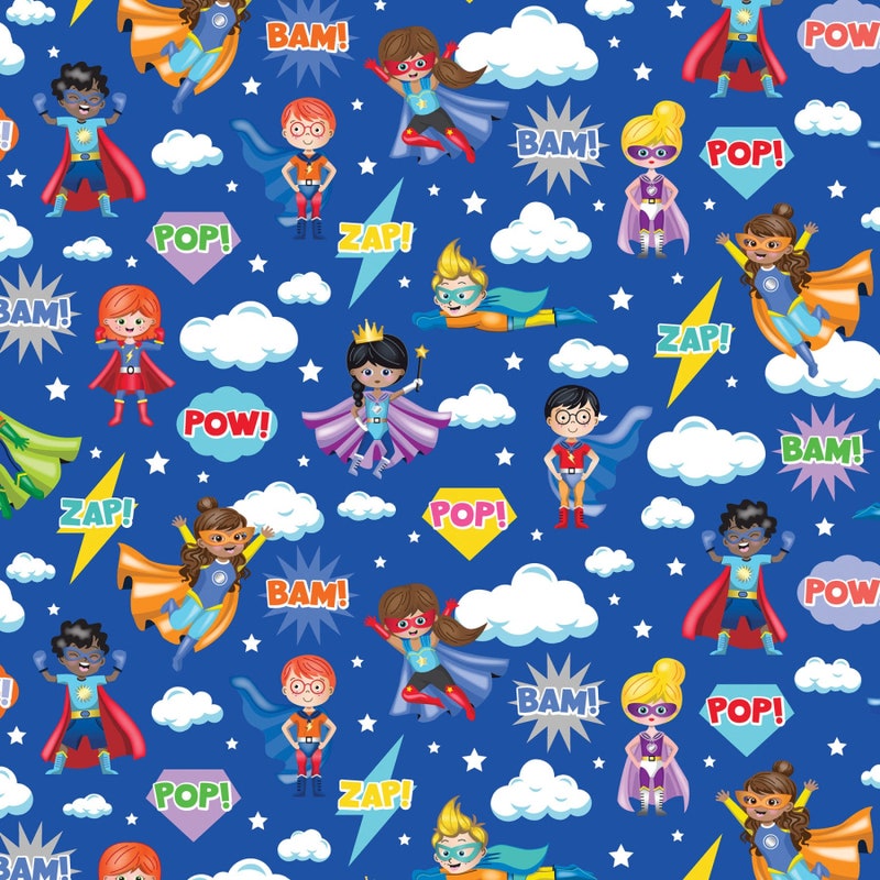 Super Hero Fabric - Etsy