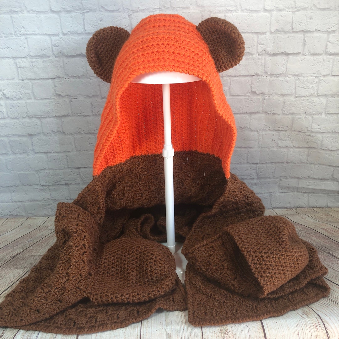 Ewok Hand Crochet Fan Art Child's Hooded Blanket - Etsy