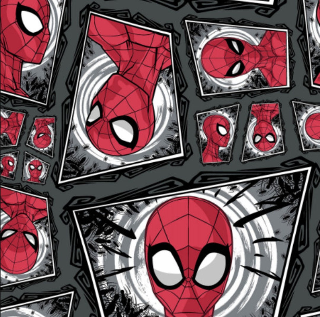 Spider-man Comic Swirl Cotton Fabric by the Yard - Springs Creative ...