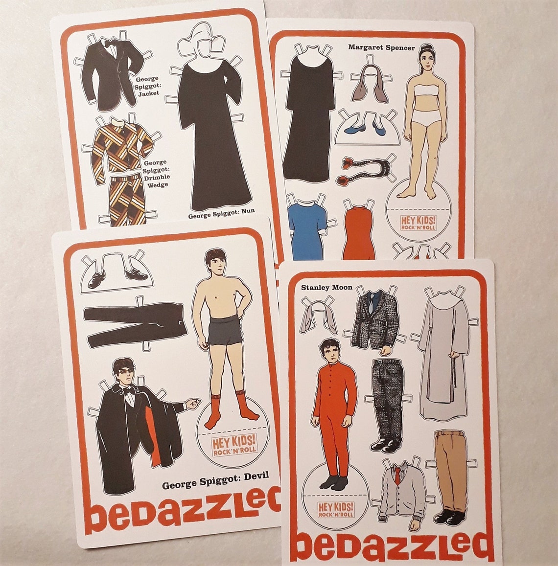Bedazzled Paper Dolls A5 Art Cards Peter Cook Dudley Moore - Etsy