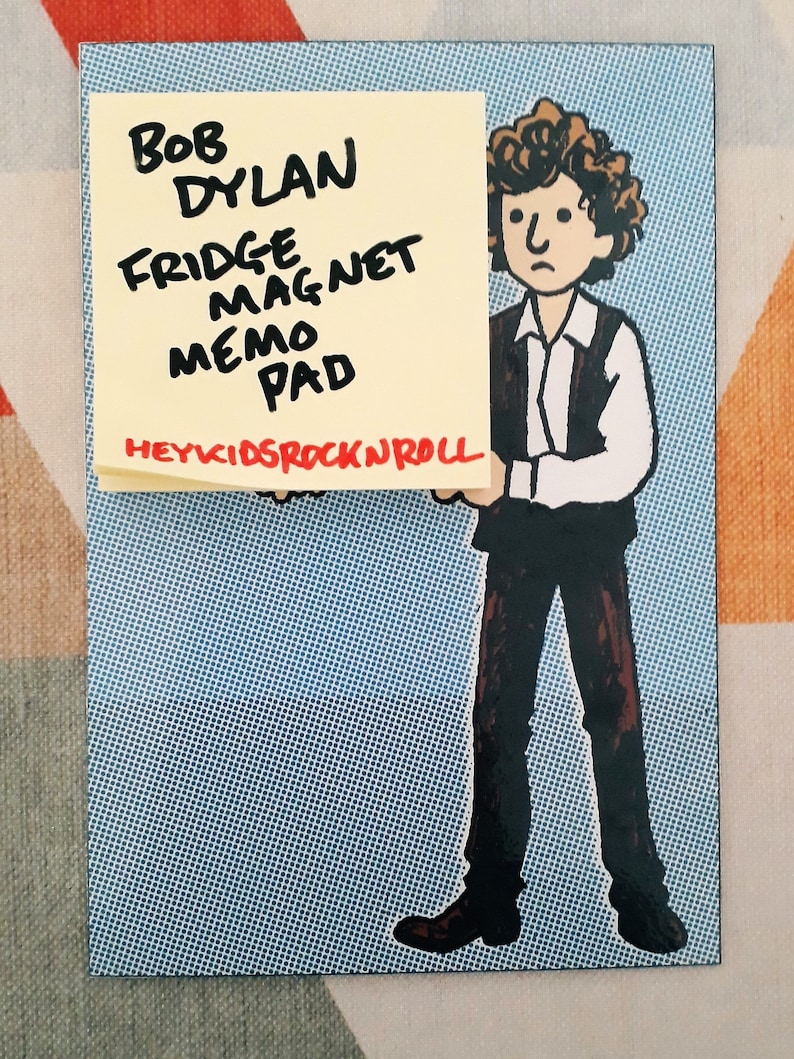 Bob Dylan Memo Pad Fridge Magnet Handmade - Etsy