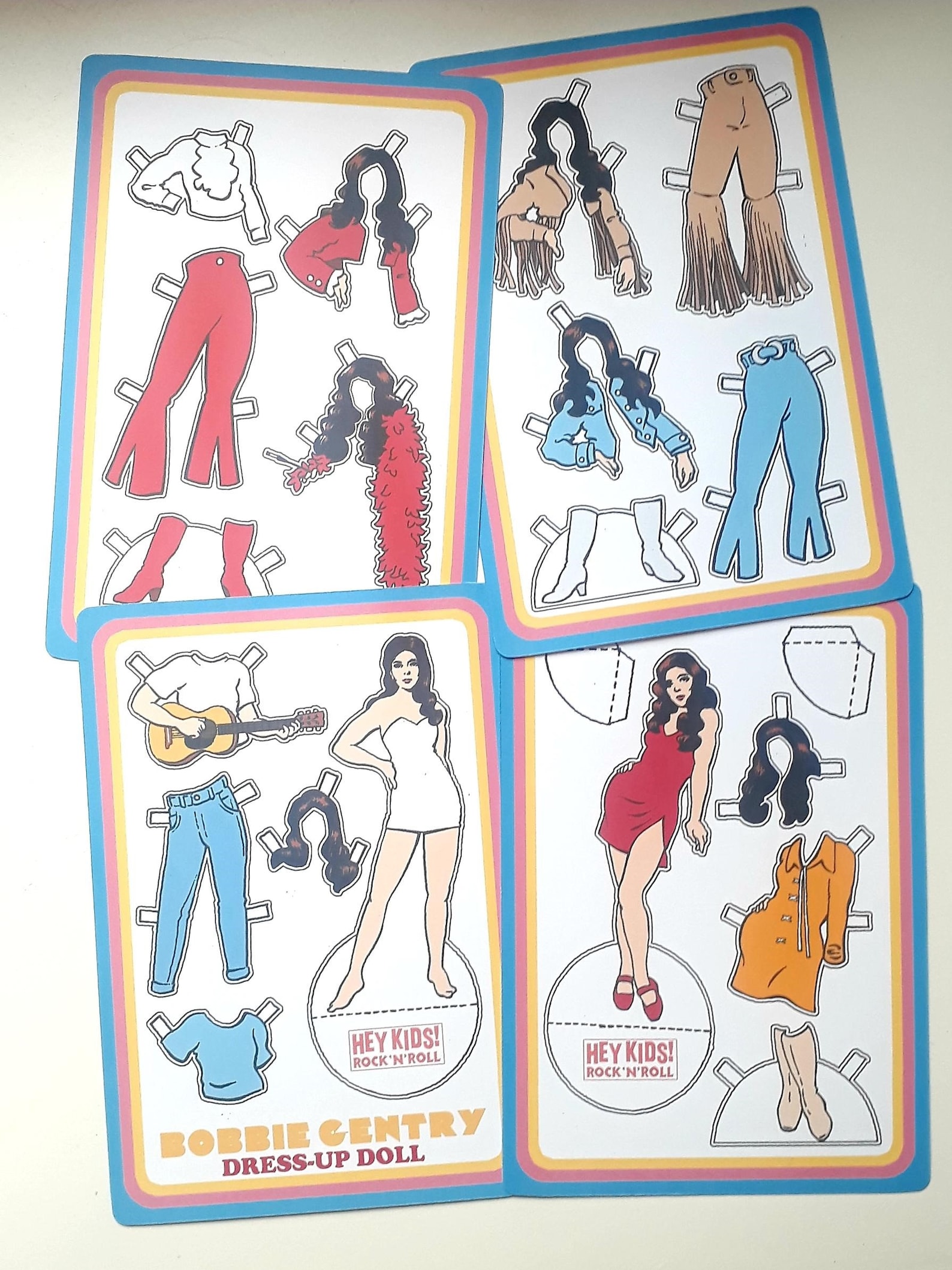 Bobbie Gentry Paper Doll Cut-out - A5 Art Cards - Etsy
