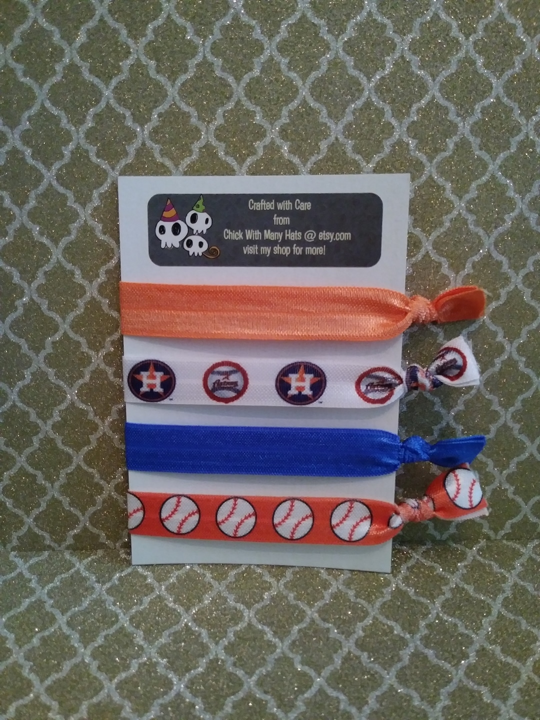 Houston Astros Elastic Hair Ties Set / World Series Champs / Texas ...