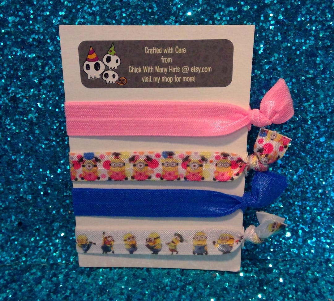 Minions Inspired Elastic Hair Ties Set / Despicable Me 4 / Gru / Movie ...