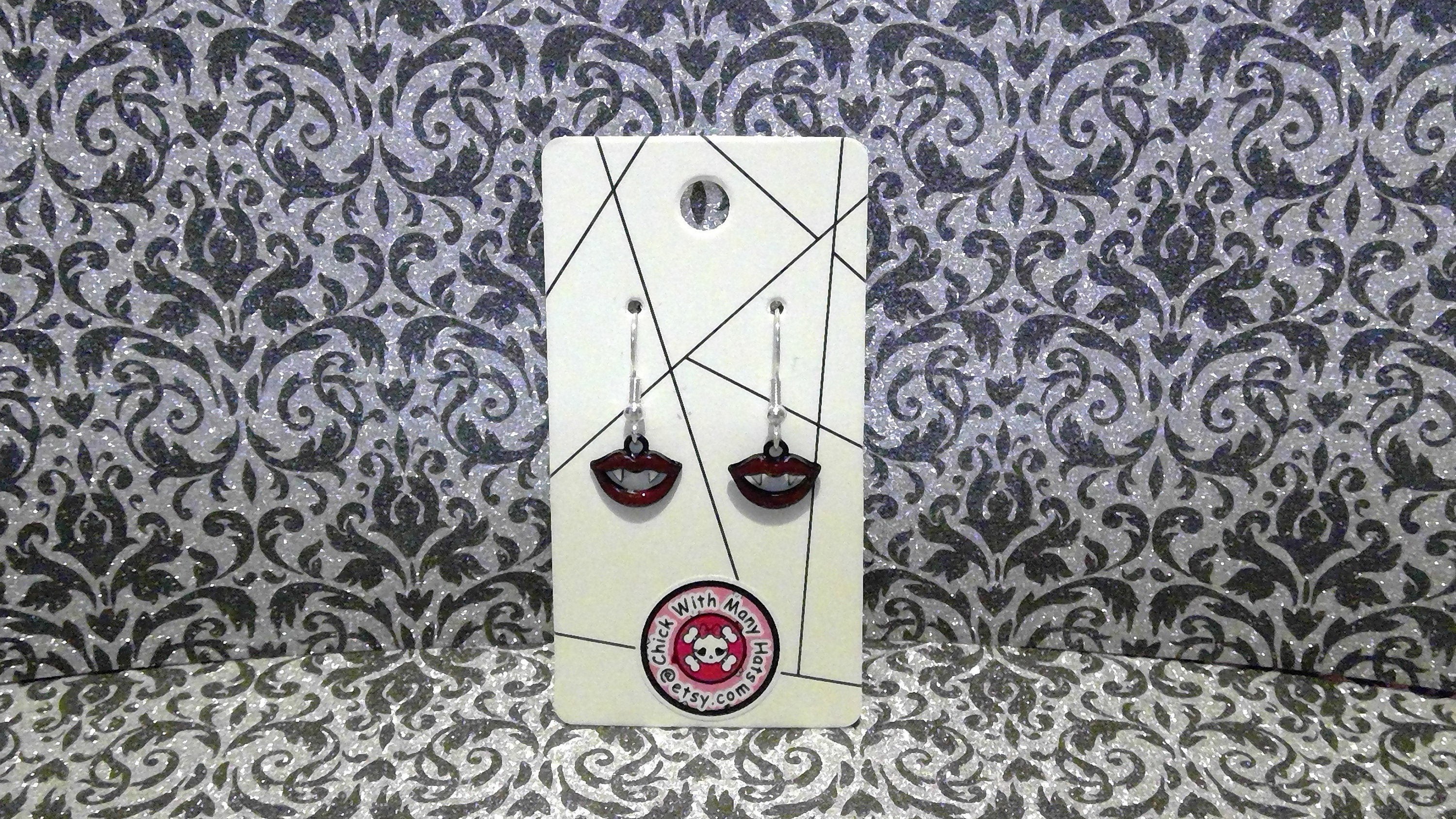 Vampire Fang Inspired Dangle Earrings / Twilight Saga / Buffy / Dracula ...