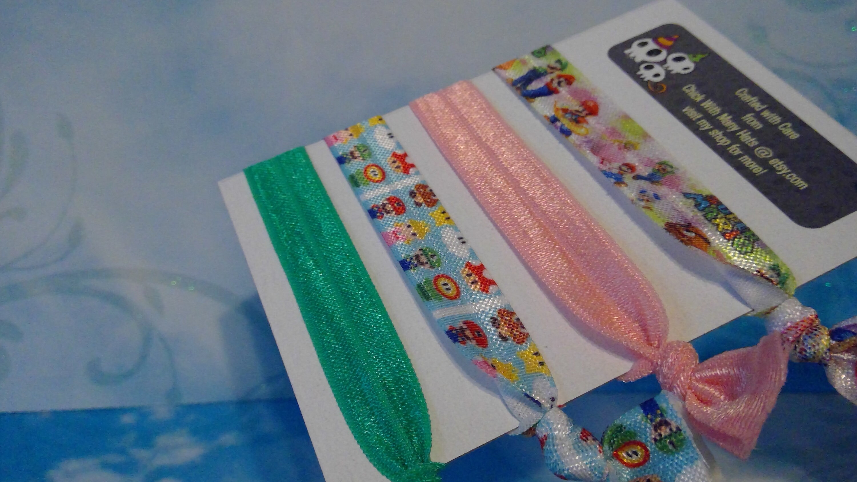 Super Mario Bros. Inspired Elastic Hair Ties Set / Mario Kart / Theme ...
