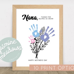 Mother’s Day Handprint Craft Printable | Mom, Mimi, Nana, Gigi, Grandma ...