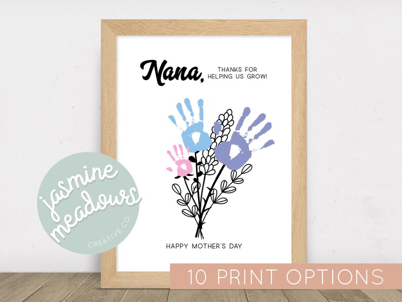 Mother’s Day Handprint Craft Printable | Mom, Mimi, Nana, Gigi, Grandma ...