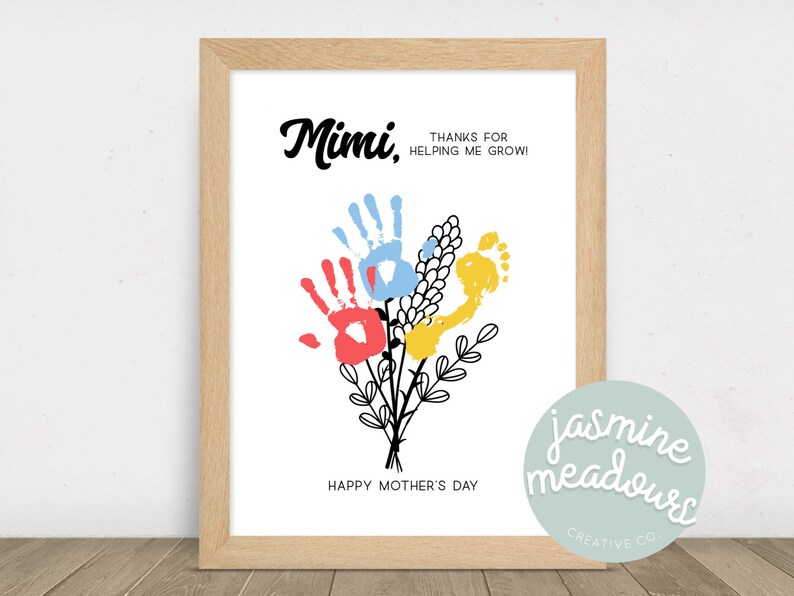 Mother’s Day Handprint Craft Printable | Mom, Mimi, Nana, Gigi, Grandma ...