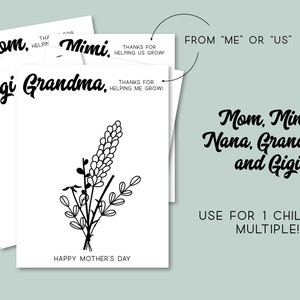 Mother’s Day Handprint Craft Printable | Mom, Mimi, Nana, Gigi, Grandma ...