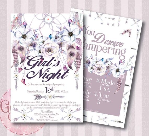Perfectly Posh Invitation Postcards Boho Dream | Etsy
