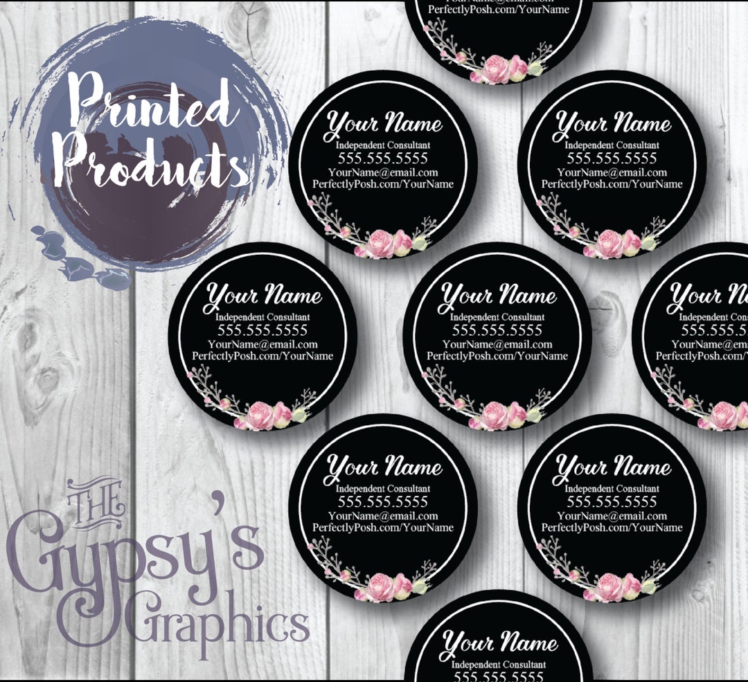 Printed Envelope Seals, Sassy Rose Circular Labels, Sample Labels ...