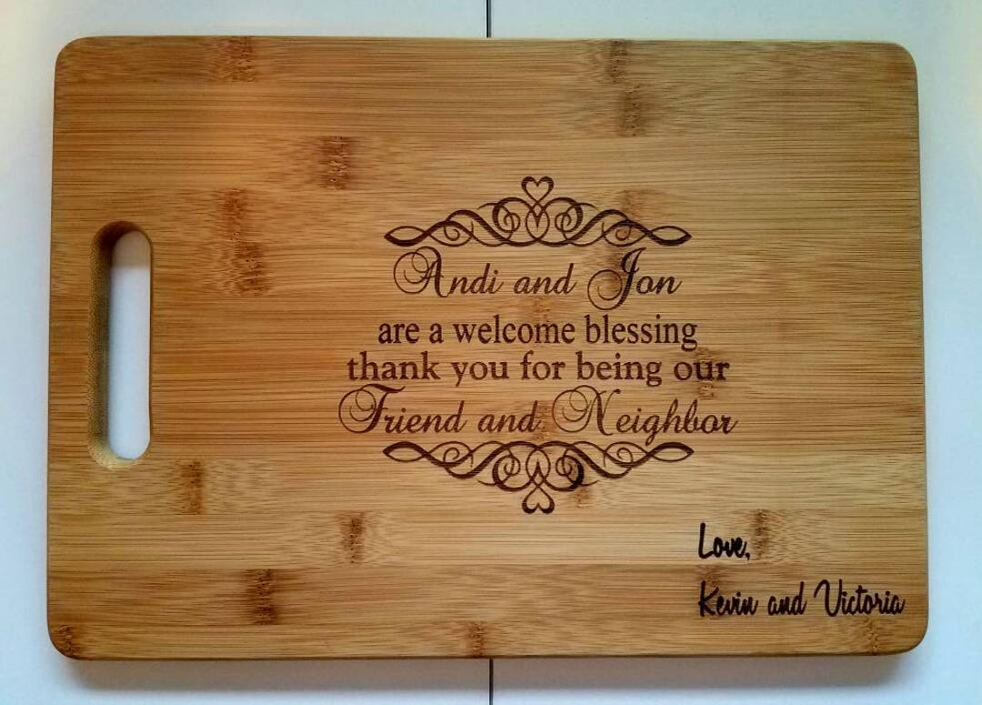 Personalized Friend Neighbors Names Cutting Board Kitchen Welcome ...