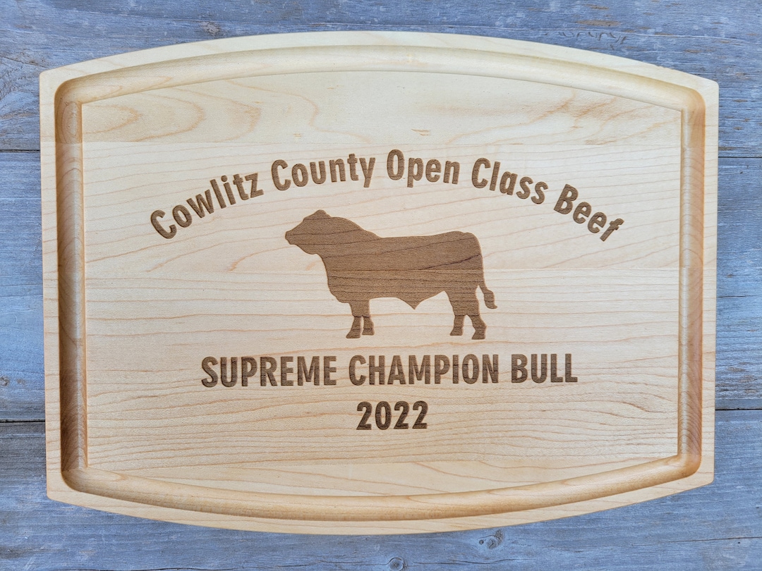 Champion Bull Showmanship Award, 4-H Fair Award, Champion Show Gift ...