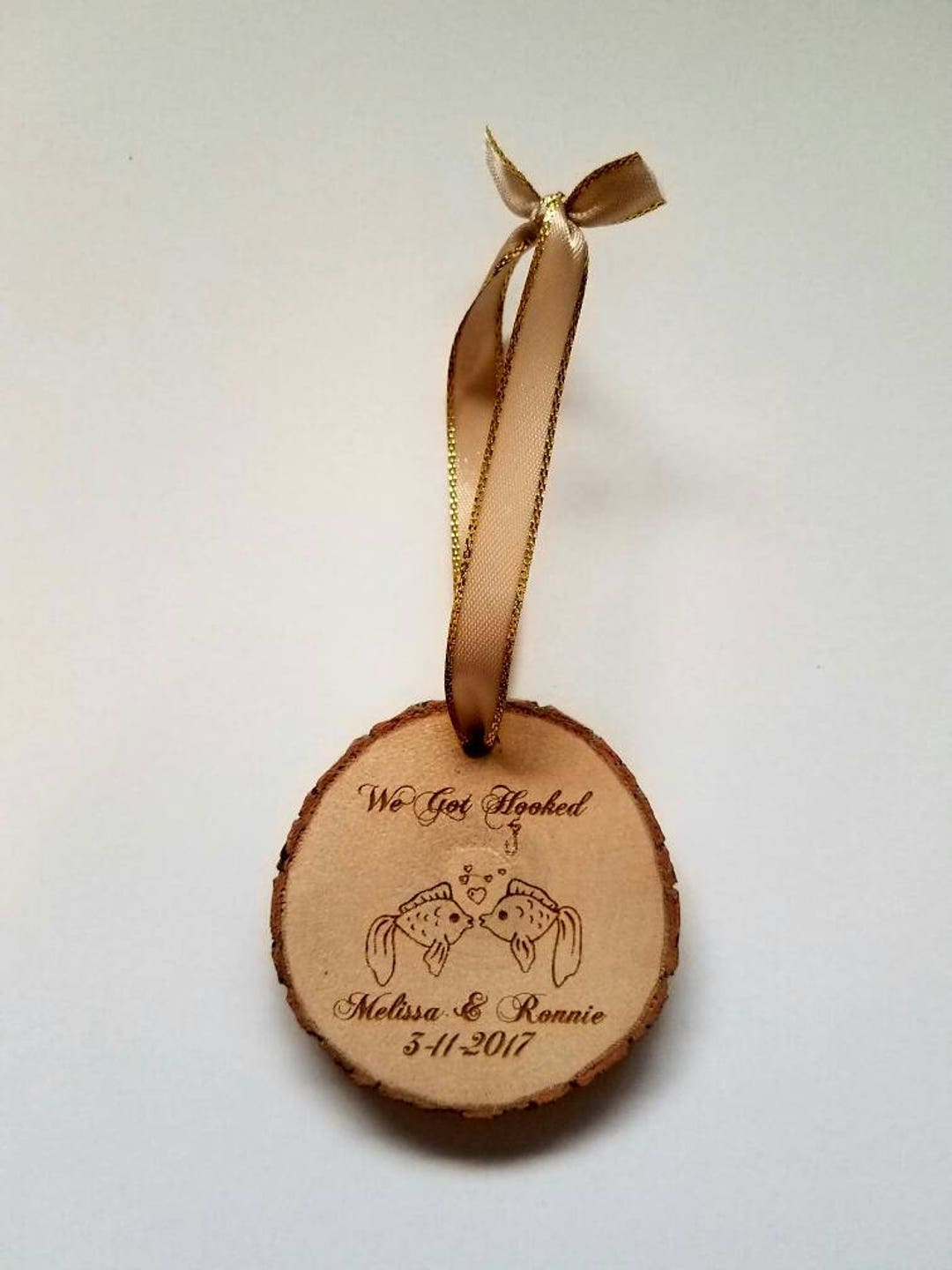 Personalized Fishing We Got Hooked Christmas Ornament Wedding Proposal ...