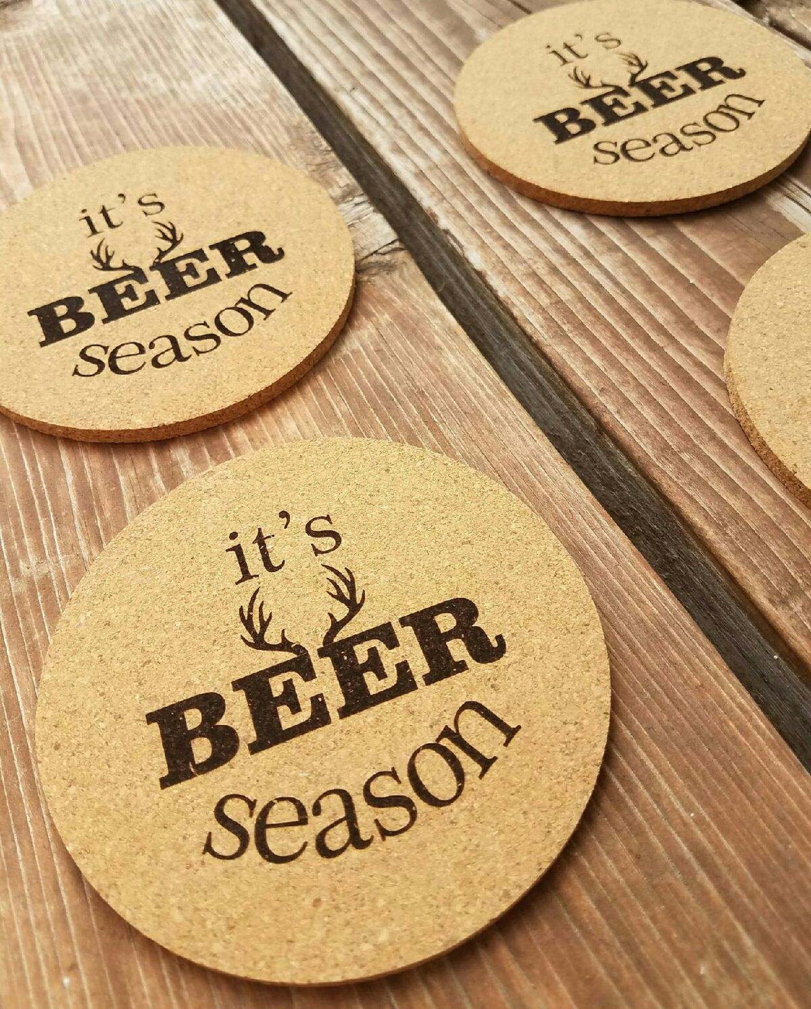 Beer Gift Set Barrel Mug w/ handle Bottle Opener Coasters | Etsy