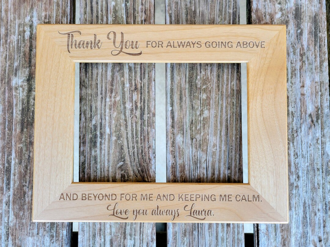 Personalized Picture Frame Custom Message Photo Frame Thank You Gift ...